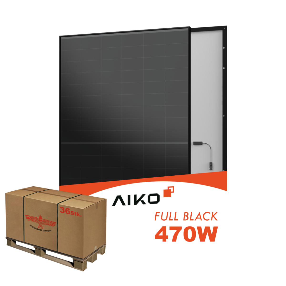 Palettenabnahme AIKO 470W Solarmodule Full Black Glas Glas Neostar 3s ...