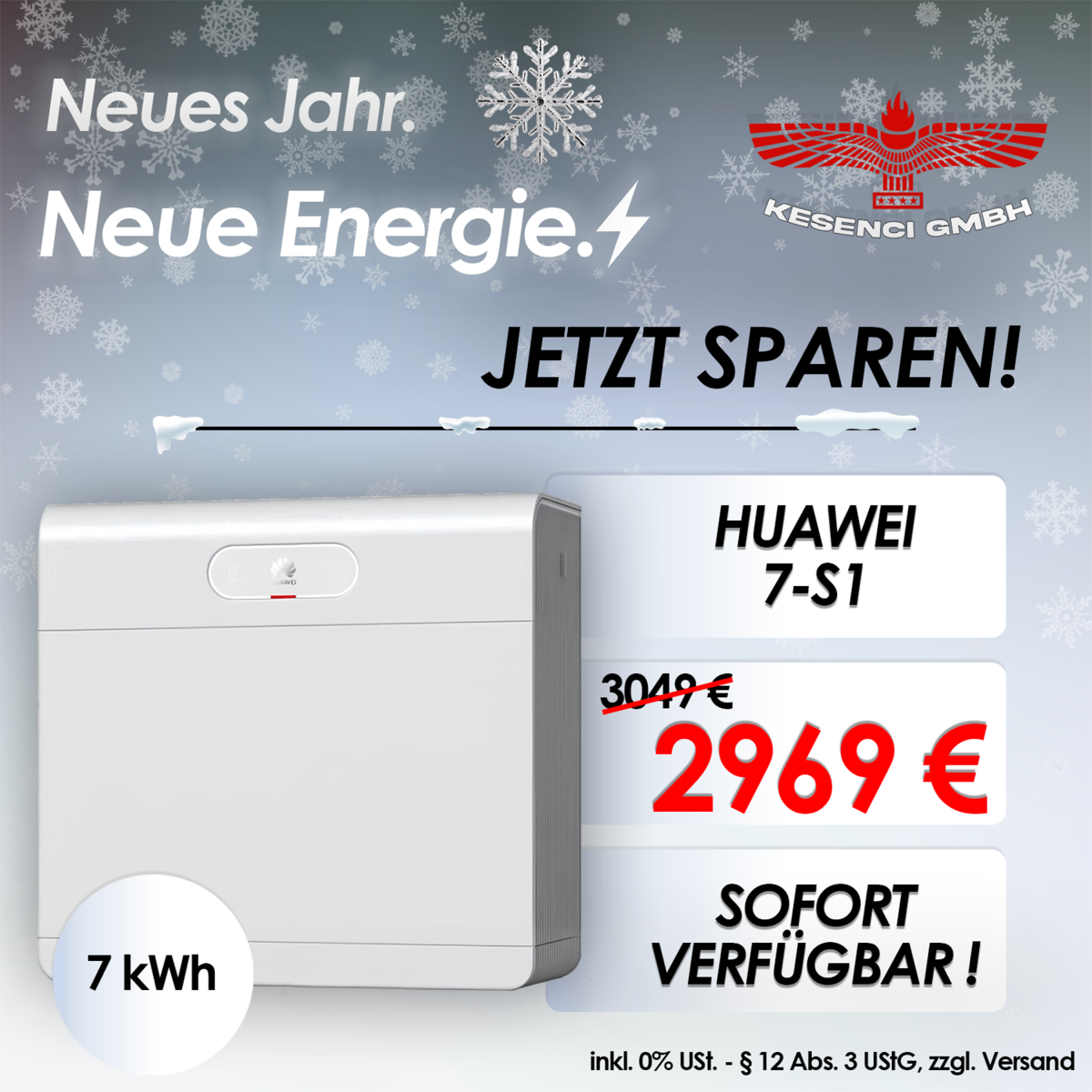 NEUJAHR AKTION ! Huawei Speicherpaket Batteriespeicher 7kWh LUNA2000 ...
